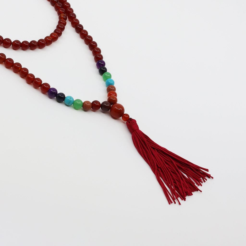 Japamala de Ágata Fogo e 7 Chakras – Loja WeMystic